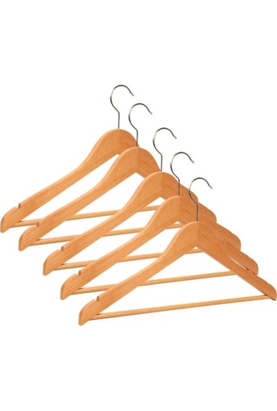 Netcenter Ahşap Cilalı Elbise Askısı