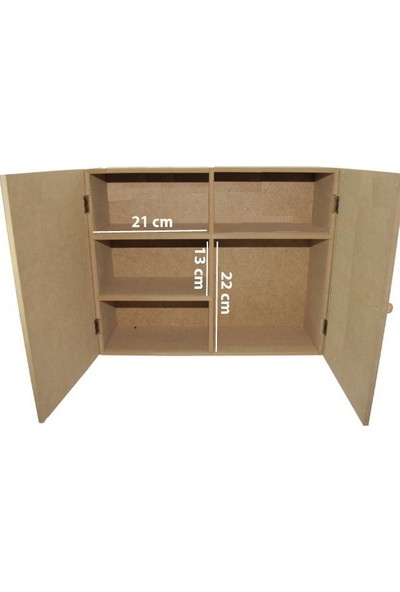 MKK Ham Ahşap 5 Bölmeli Ecza Dolabı