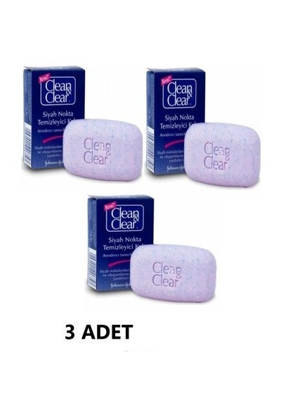 Clean&Clear Siyah Nokta Temizleyici Sabun 75 Gr X 3 Adet Clean&Clear Siyah Nokta Temizleyici Sabun 75 Gr X 3 Adet