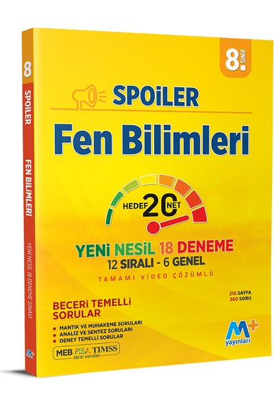 Martı Yayınları LGS Fen Bilimleri Spoiler 20 Deneme
