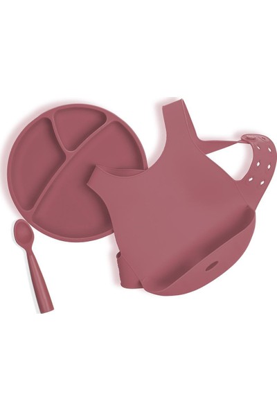 Oioi 3'lü Beslenme Seti - Bordo