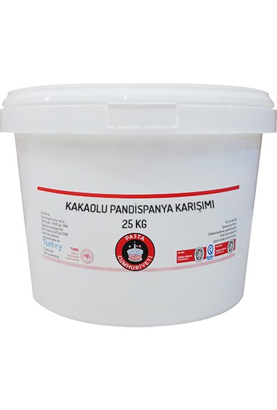 Pasta Cumhuriyeti Kakaolu Pandispanya için Toz Karışım 25 kg Pasta Cumhuriyeti Kakaolu Pandispanya için Toz Karışım 25 kg