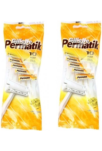 Gillette Permatik Tıraş Bıçağı 10'Lu Poşet X 2 Adet Gillette Permatik Tıraş Bıçağı 10'Lu Poşet X 2 Adet