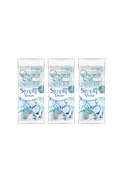 Venüs Simply Venus 2 Kullan At Tıraş Bıçağı 4'Lü X 3 Paket Venüs Simply Venus 2 Kullan At Tıraş Bıçağı 4'Lü X 3 Paket