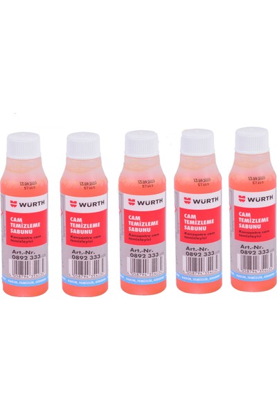 Würt Cam Temizleme Sabunu 32 ml 5 'li Set