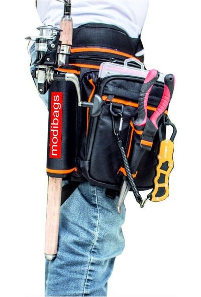 Modibags Lüks Bacak Takmalı Spin Lrf Çantası Siyah Modibags Lüks Bacak Takmalı Spin Lrf Çantası Siyah