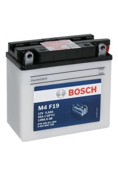 Bosch 5.5 Ah M4F19 12N5.5-3B Motosiklet Aküsü