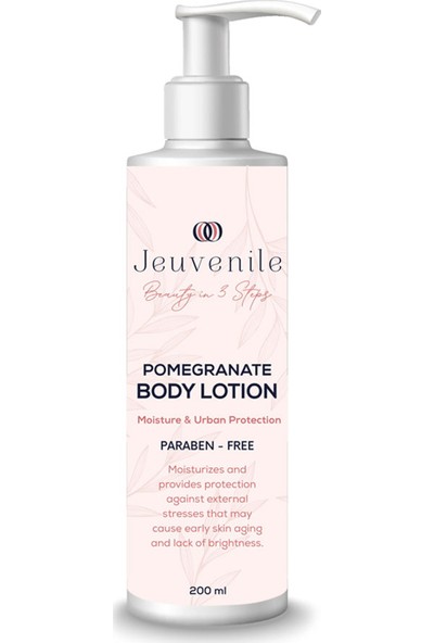 Jeuvenile Nar Özü Nemlendirici Ve Koruyucu Vücut Losyonu Jeuvenile Nar Özü Nemlendirici Ve Koruyucu Vücut Losyonu
