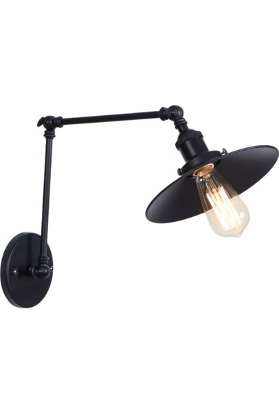Mylight Retro Üç Mafsallı Aplik Metal Siyah Mylight Retro Üç Mafsallı Aplik Metal Siyah