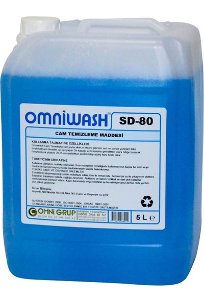Omniwash Cam Temizleyici 5 l Sd-80 Omniwash Cam Temizleyici 5 l Sd-80