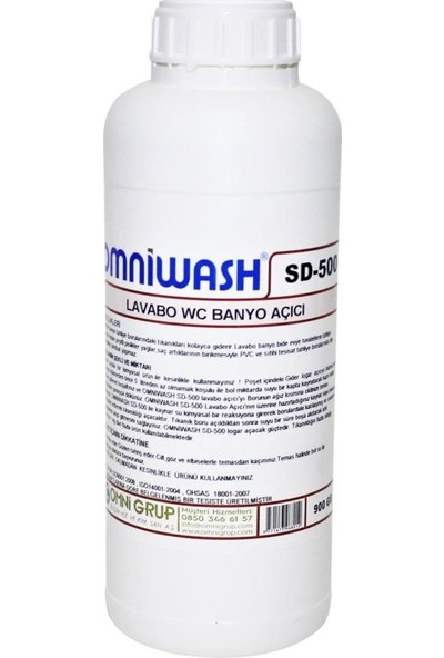 Omniwash Lavabo Aç 900 gr SD-500 Omniwash Lavabo Aç 900 gr SD-500