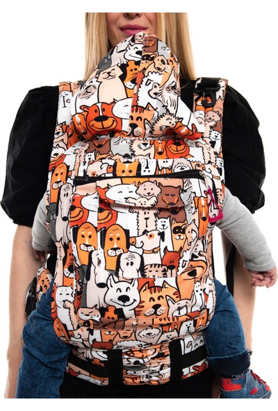 Bebebebek Kanguru Bebek Kangurusu Sevimli Köpek Desenli Kanguru