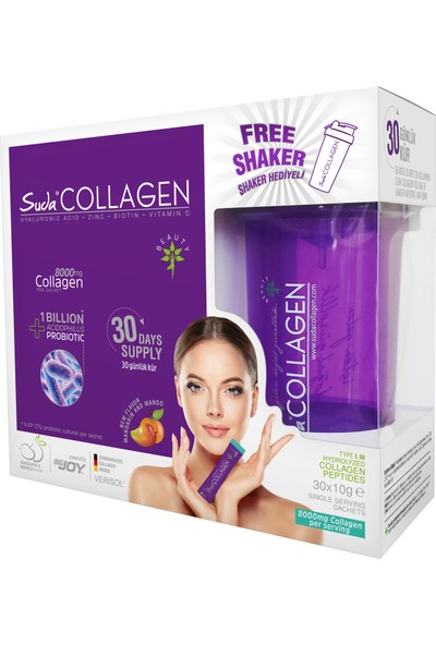 Suda Collagen + Probiotic Mandarin & Mango 10gx30 Sachet Suda Collagen + Probiotic Mandarin & Mango 10gx30 Sachet