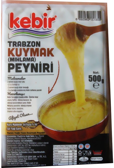 Kebir Trabzon Kuymak Peyniri 500 gr