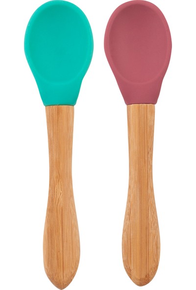Oioi Bambu Saplı Silikon Kaşık 2'li Oioi Bambu Saplı Silikon Kaşık 2'li
