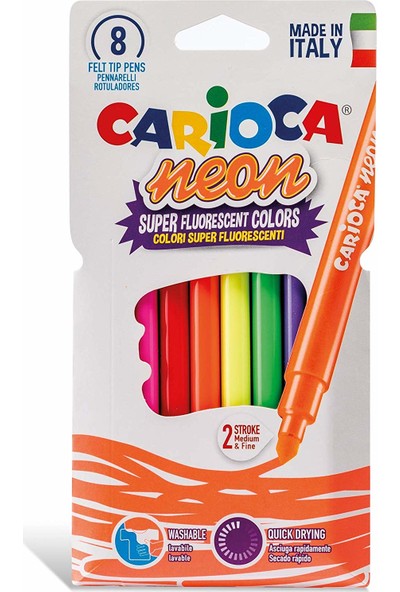 Carioca Neon Yıkanabilir Keçeli Kalem 8 li 42785 Carioca Neon Yıkanabilir Keçeli Kalem 8 li 42785