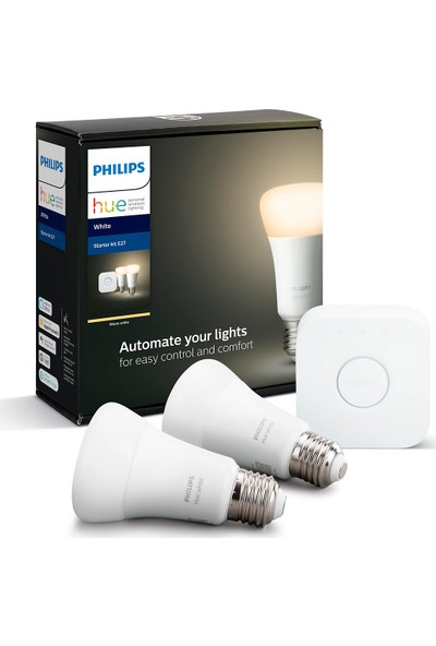 Philips Hue Beyaz Akıllı Başlangıç Seti 2'li E27 Bluetooth