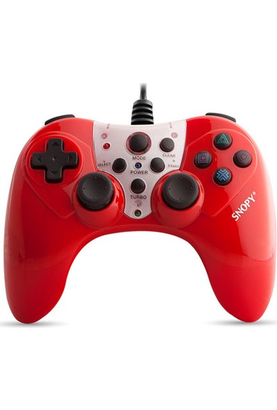 Snopy Sg-300 Kırmızı Usb 1.8M Kablo Joypad Snopy Sg-300 Kırmızı Usb 1.8M Kablo Joypad