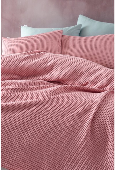 Marie Claire Çift Kişilik Yatak Örtüsü Takımı-Marılou 100% Pamuk Pembe