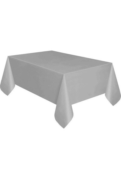Tuğra Silver Gümüş Plastik Masa Örtüsü 180 x 120 cm