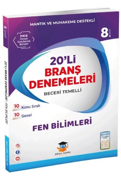 Zeka Küpü Yayınları 8.Sınıf LGS Fen Bilimleri 20'li Branş Denemeleri Zeka Küpü Yayınları 8.Sınıf LGS Fen Bilimleri 20'li Branş Denemeleri