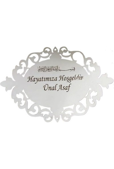 Dünya Hediye Gümüş Pleksi Kendin Süsle İsimli Kapı Süsü 30 x 30 cm Dünya Hediye Gümüş Pleksi Kendin Süsle İsimli Kapı Süsü 30 x 30 cm