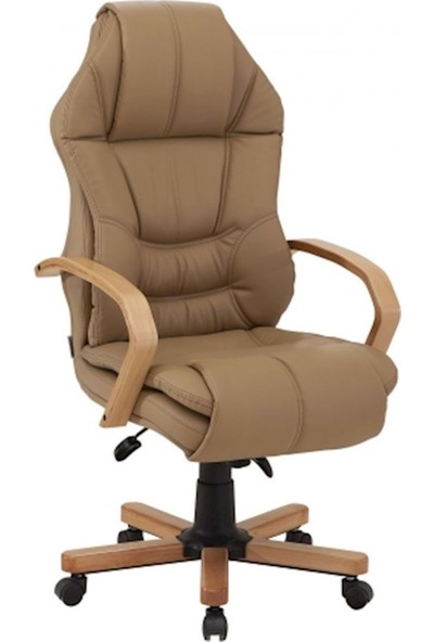 Uzay Ofis Mega Ahşap Müdür Koltuğu - Camel Uzay Ofis Mega Ahşap Müdür Koltuğu - Camel