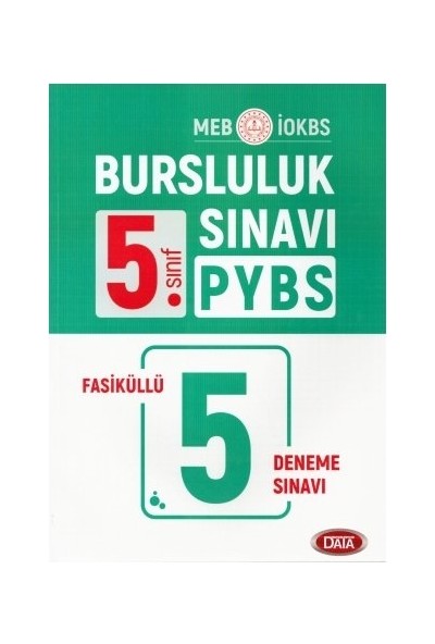 Data Yayınları 5. Sınıf Bursluluk 5 Fasiküllü Deneme Sınavı Data Yayınları 5. Sınıf Bursluluk 5 Fasiküllü Deneme Sınavı