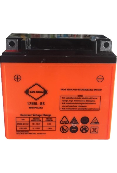 Leocell 12V 9 Ah Motosiklet Aküsü 12N9L-BS