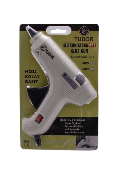 Tudor Sıcak Mum Silikon Tabancası 80W Beyaz Tekli