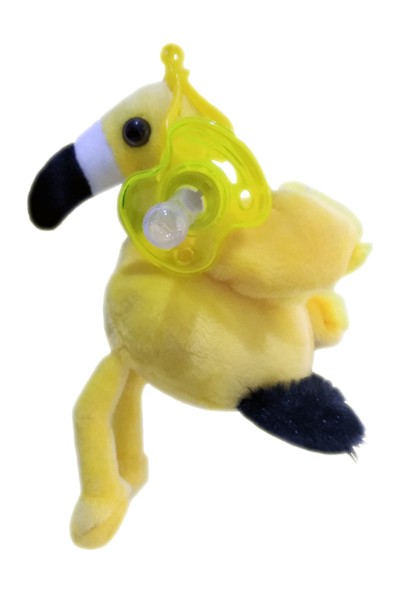 Playseba Sevimli Uyku Arkadaşım Sarı Flamingo Peluş Emzik