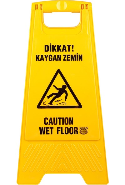 Üçtem Kaygan Islak Zemin Uyarı Levhası Sarı 31 x 3 x 64 cm