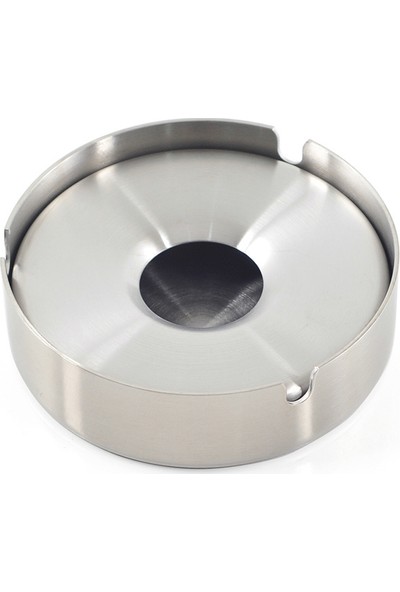 Tezel Skoçlu Küllük Kapaklı Yuvarlak Paslanmaz Çelik Büyük Boy Tezel Skoçlu Küllük Kapaklı Yuvarlak Paslanmaz Çelik Büyük Boy