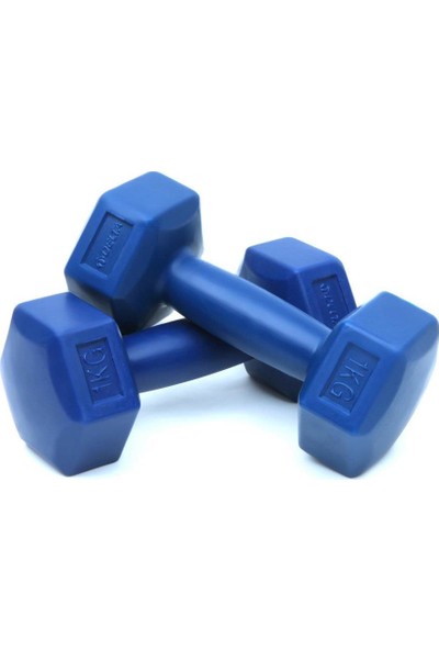 Delta 1 Kg x 2 Adet Köşeli Mavi Plastik Dambıl Ağırlık Seti Delta 1 Kg x 2 Adet Köşeli Mavi Plastik Dambıl Ağırlık Seti