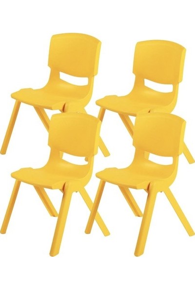 Kivi Home 4'lü Büyük Şirin Çocuk Sandalyesi - Sarı