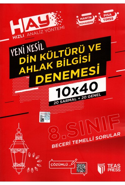 Teas Press 8. Sınıf Din Kültürü Denemesi 40 Adet