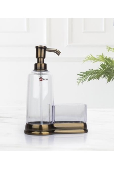 Acar Akrilik Sıvı Sabunluk Süngerlikli Altın Acar Akrilik Sıvı Sabunluk Süngerlikli Altın