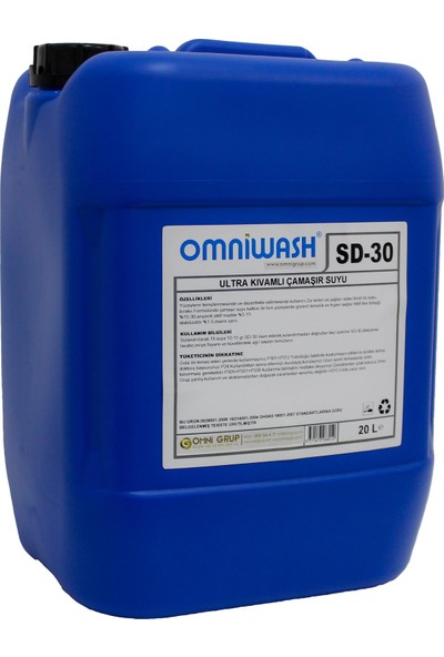 Omniwash Ultra Kıvamlı Çamaşır Suyu 20 L Sd-30 Omniwash Ultra Kıvamlı Çamaşır Suyu 20 L Sd-30