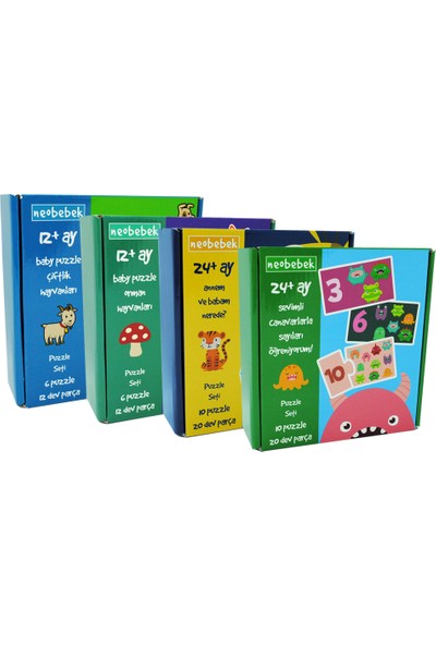 Neobebek İlk Yapbozlarım Seti - 4 Kutu