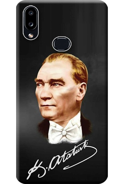 Kılıf Merkezi Samsung Galaxy A10s Kılıf SM-A107F Baskılı Silikon Mustafa Kemal Atatürk STK:391
