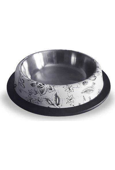 Eurogold Köpek Desenli Oval Çelik Mama Kabı 24 cm