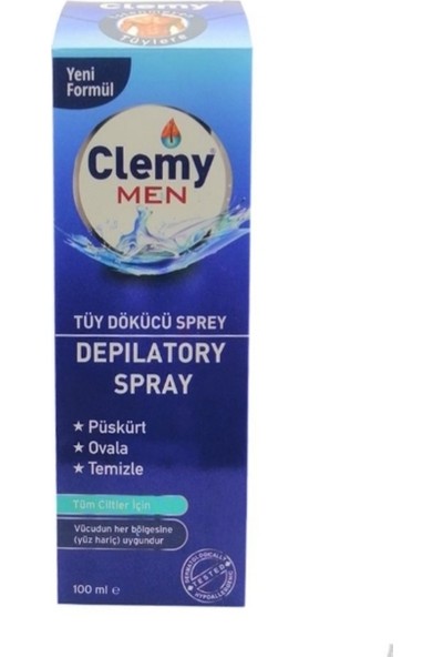 Clemy Men Tüy Dökücü Sprey 100 ml Clemy Men Tüy Dökücü Sprey 100 ml