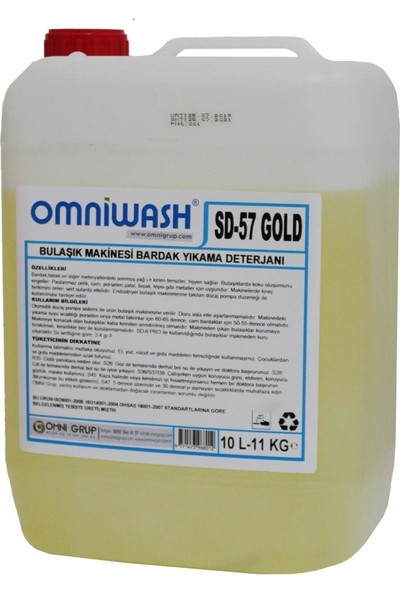Omniwash Bulaşık Makinesi Bardak Yıkama Deterjanı 10 Lt SD57-GOLD Omniwash Bulaşık Makinesi Bardak Yıkama Deterjanı 10 Lt SD57-GOLD