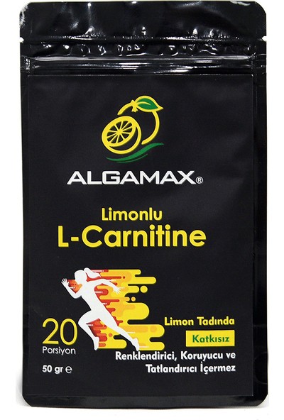 Algamax Limonlu L-Carnitine Katkısız Toz 50 gr