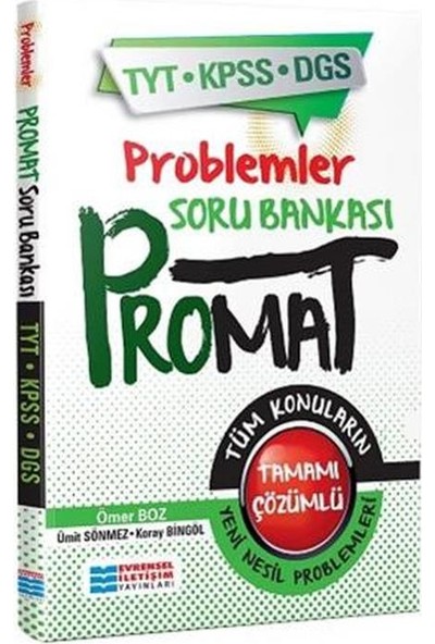 Promat Problemler Soru Bankası - Ömer Bozümit - Sönmezkoray Bingöl