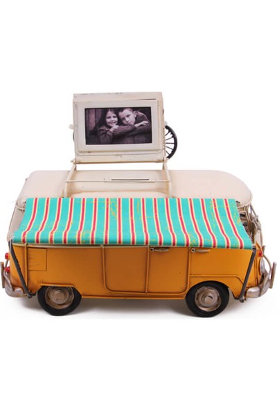 MNK Dekoratif Metal Minibüs Çerçeveli, Kumbara ve Tenteli MNK Dekoratif Metal Minibüs Çerçeveli, Kumbara ve Tenteli
