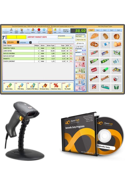 DemirSoft Barkod Okuyucu + Market Barkodlu Satış Programı DemirSoft Barkod Okuyucu + Market Barkodlu Satış Programı