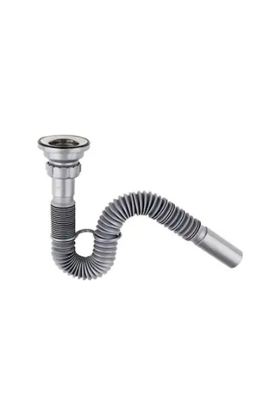 Donau Körüklü Lavabo Evye Sifonu Gri