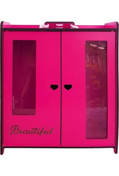 Woody Life Barbie Baby Alive Uyumlu Dolap ve Gardırop Yatak Odası Oyuncak Ev - Pembe Woody Life Barbie Baby Alive Uyumlu Dolap ve Gardırop Yatak Odası Oyuncak Ev - Pembe