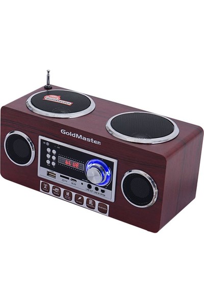 Goldmaster SR-128 Retro Radyolu Buetooth Hoparlör Goldmaster SR-128 Retro Radyolu Buetooth Hoparlör